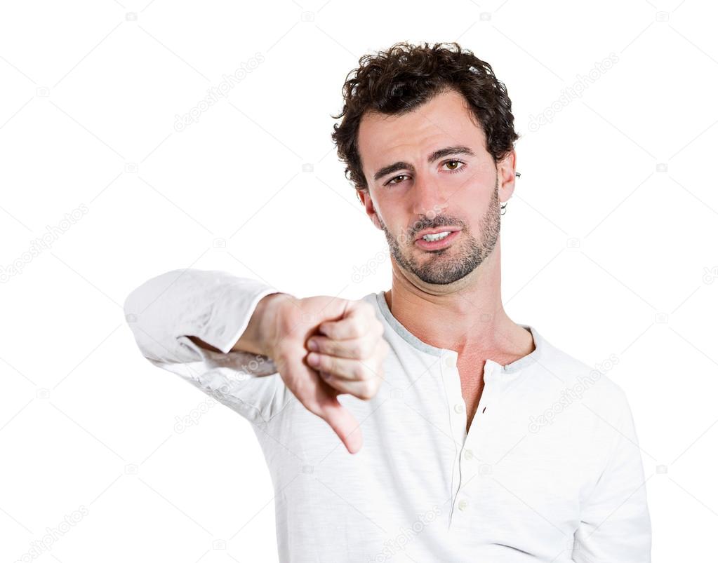 Man showing thumbs down sign Stock Photo by ©atholpady 43526763