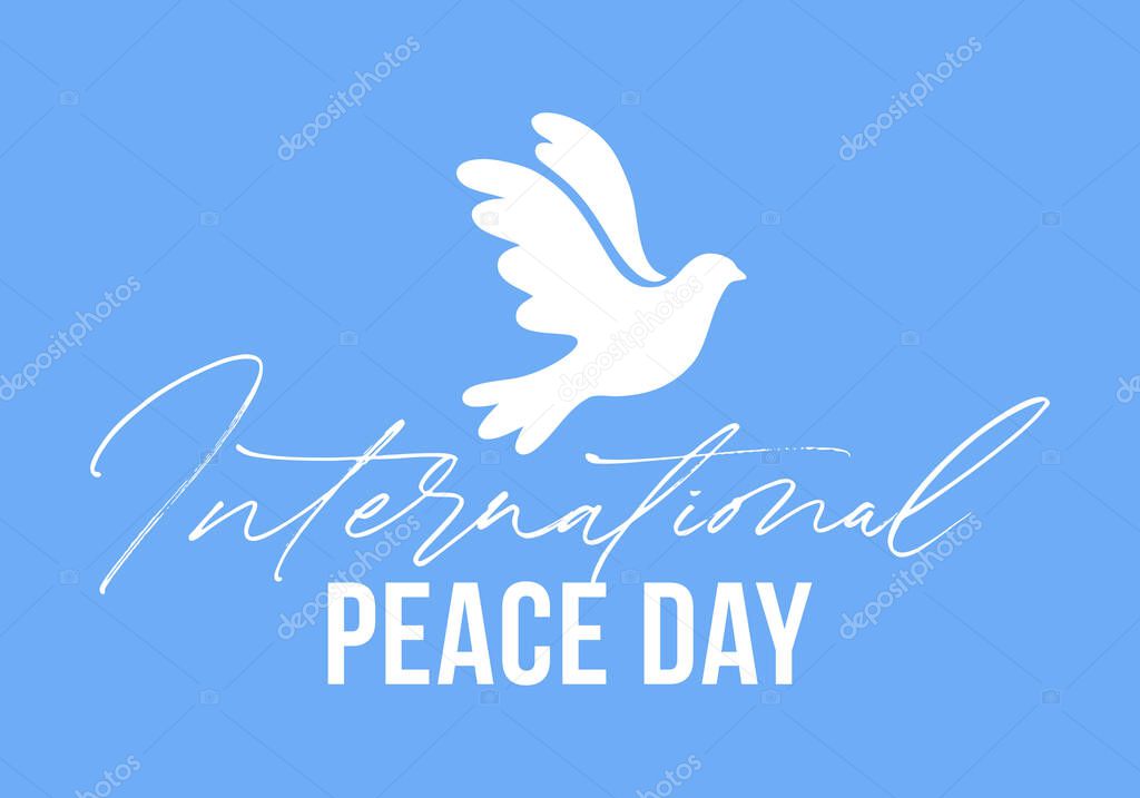 Ilustración vectorial de la paloma voladora como símbolo de paz. Día ...