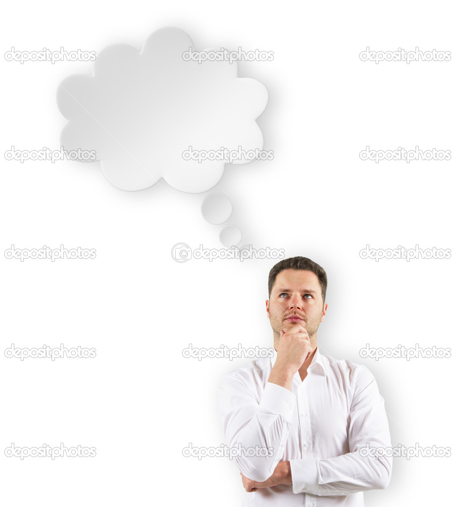 Hombre pensando — Foto de stock #41668543 © peshkov