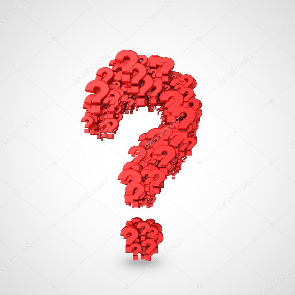 Muchas interrogante rojo — Foto de Stock #43330659 — Depositphotos