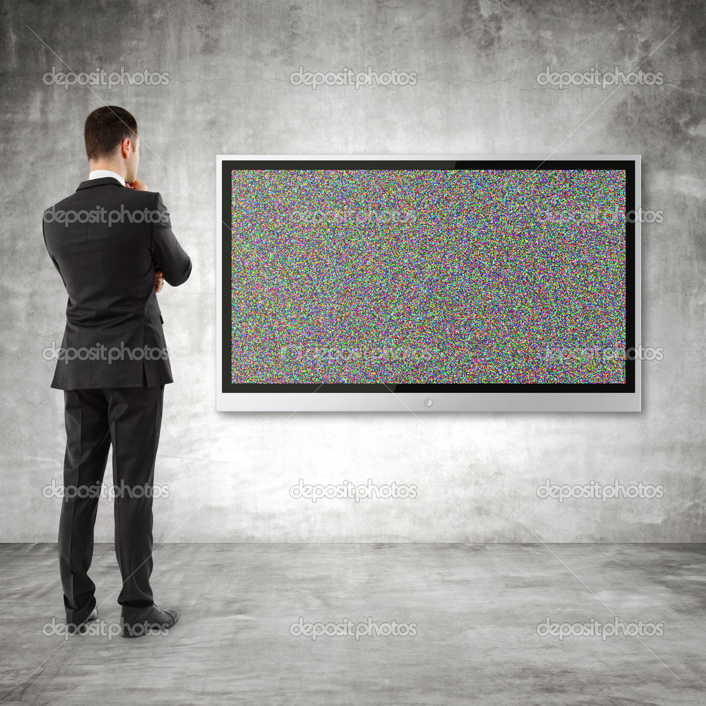 Businessman looking plasma — Stock Photo © peshkov #45164841