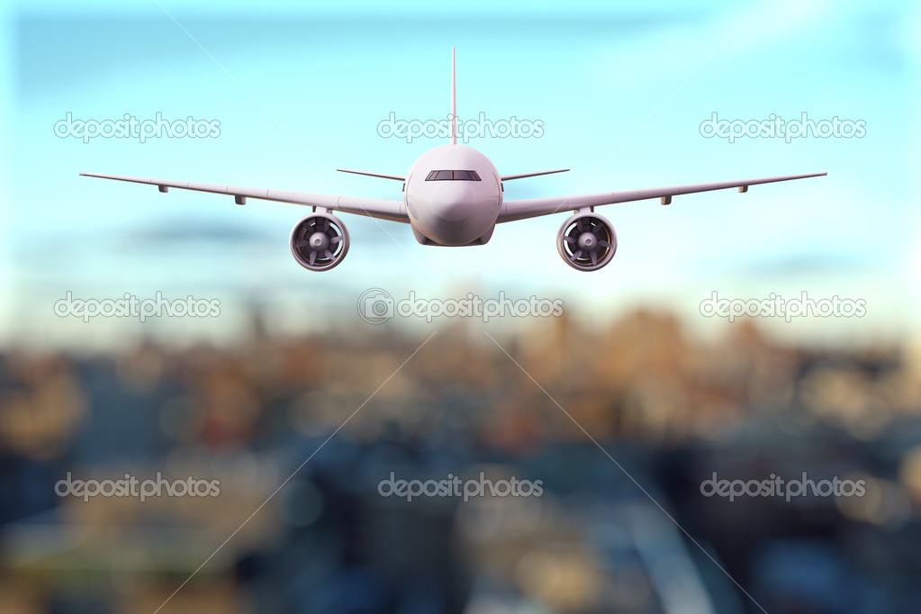 Big airplane flying Stock Photo by ©peshkov 51200267