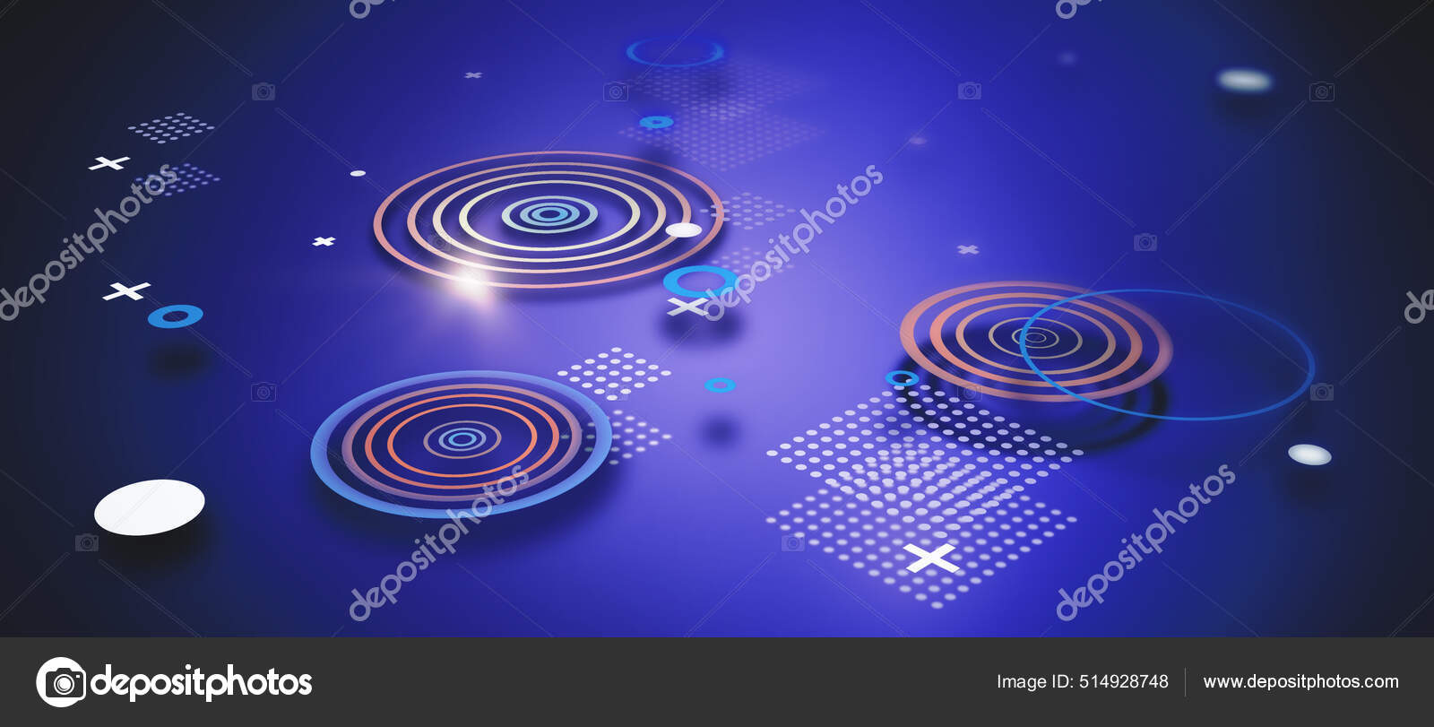 Creative Glowing Digital Blue Background Tech Elements Technology ...