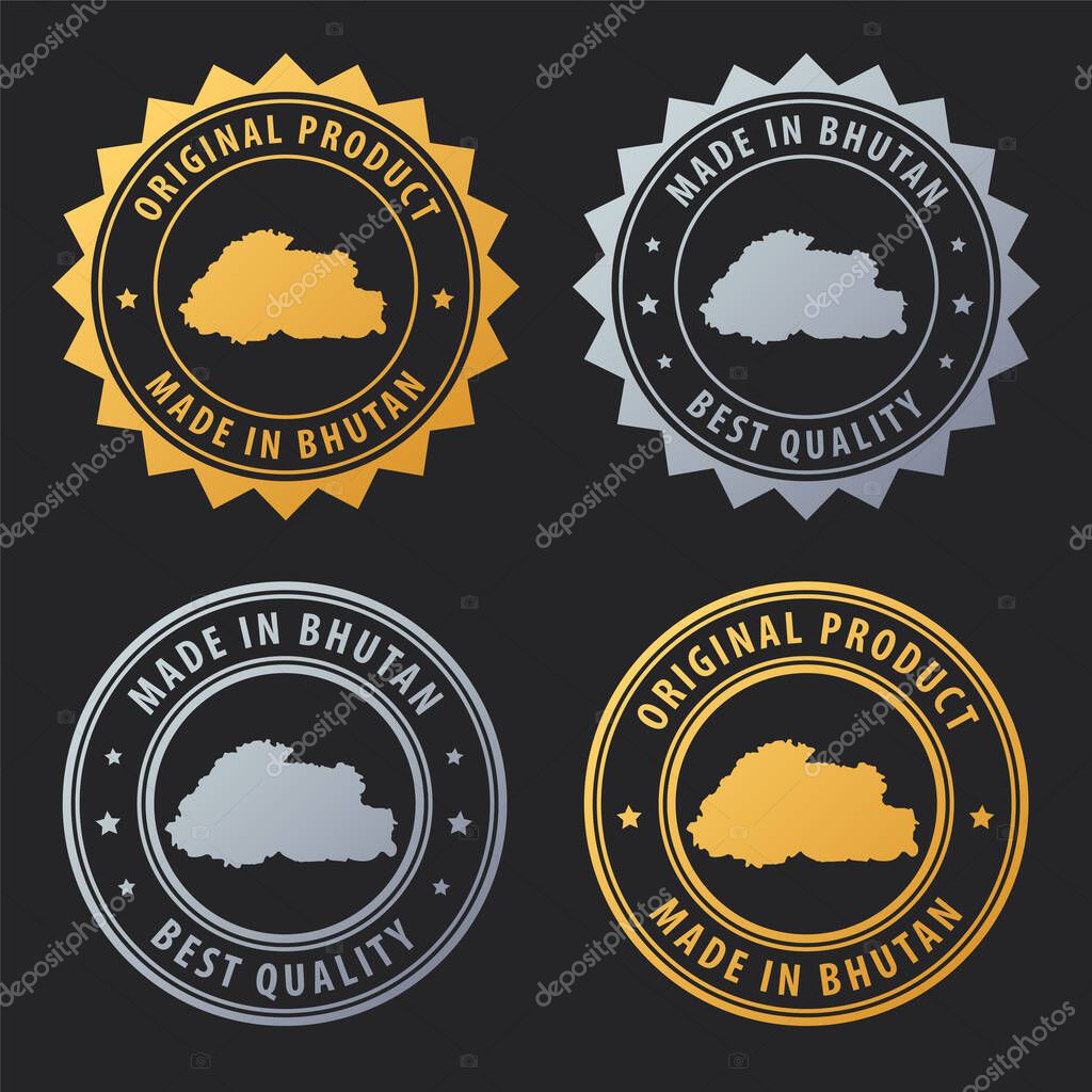 Hecho en But n - conjunto de sellos de oro y plata. La mejor calidad. Producto original ...