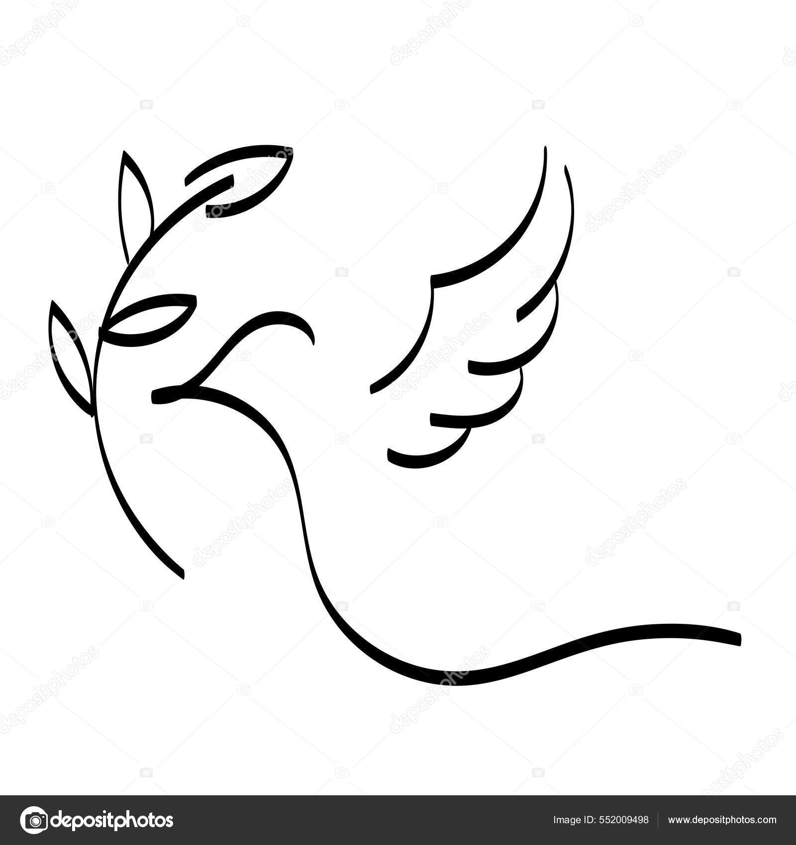 Holy Spirit Line Art Design Print Use Poster Card Flyer Stock Vector ...