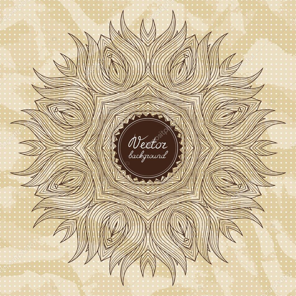 Vector round ornamernt. Old paper background. Stock Vector by ©tofuty ...