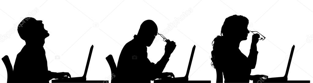 Vector silhouette of a people. Stock Vector by ©MAJIVECKA 47615221