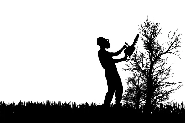 100,000 Man cutting tree Vector Images | Depositphotos