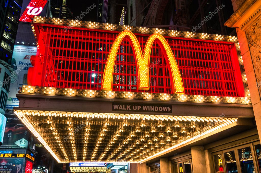 Mcdonalds neon sign | NEW YORK - NOVEMBER 22, 2013. illuminated neon ...