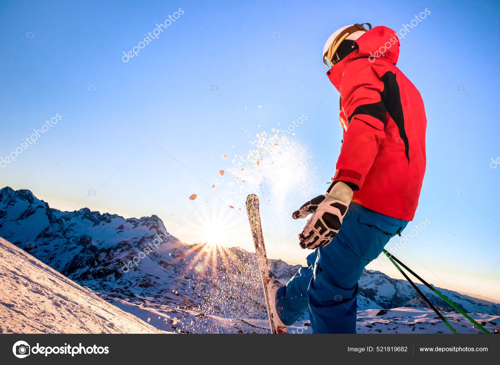 Skier Top View