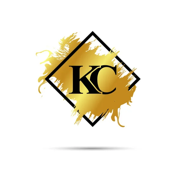 Kc letra logo imágenes de stock de arte vectorial | Depositphotos