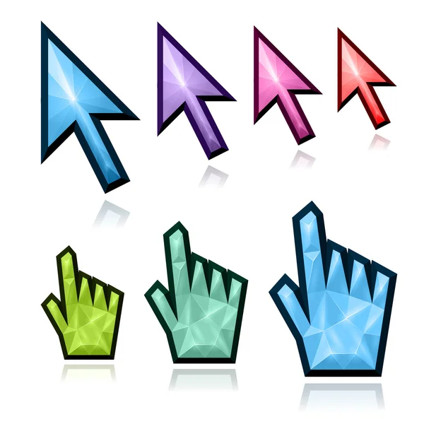 Click here mouse cursors — Stock Vector © DrawnKeeper #32769571