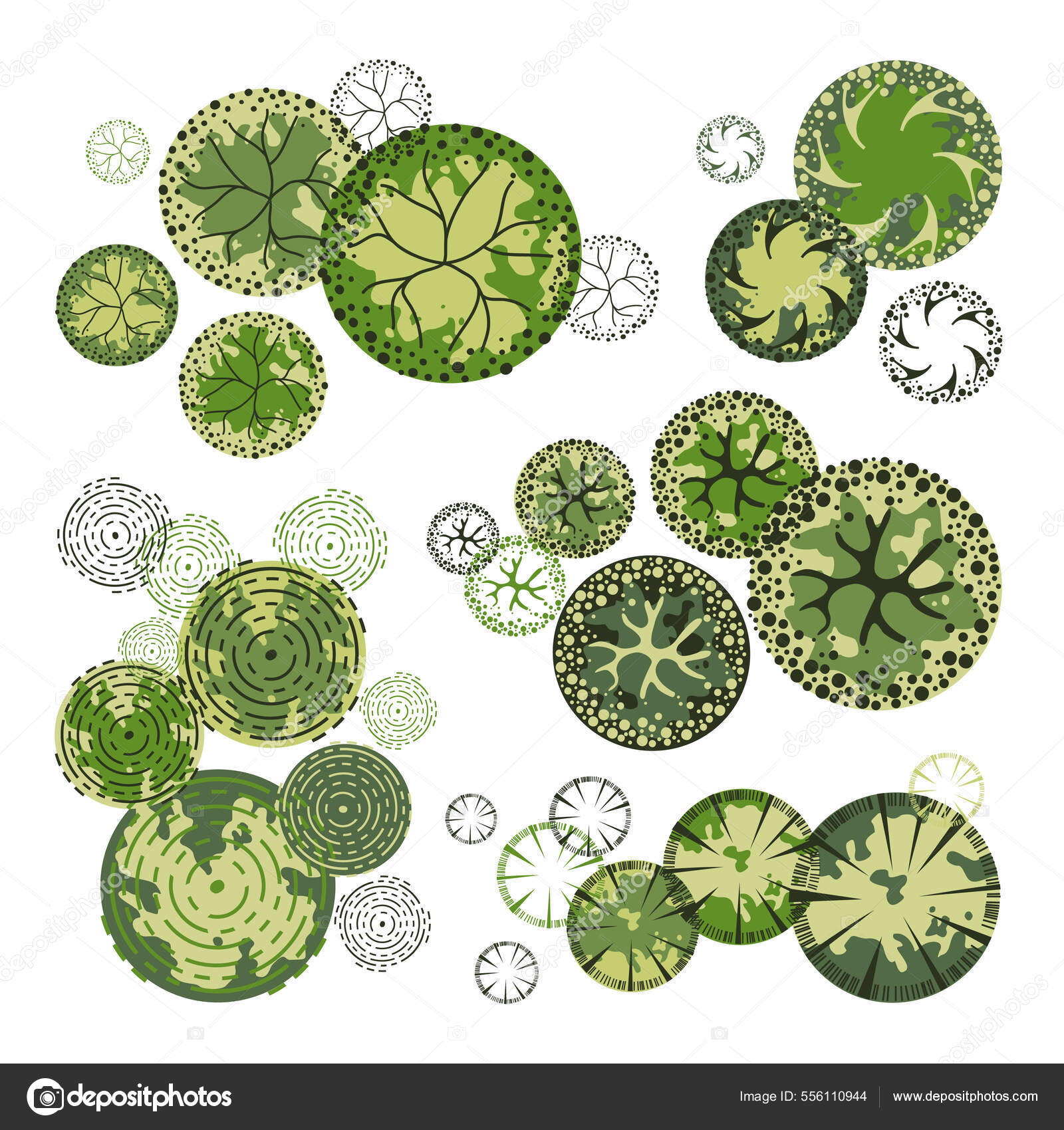 Árboles Para Plan Maestro Árbol Para Planos Arquitectónicos Diseño ...