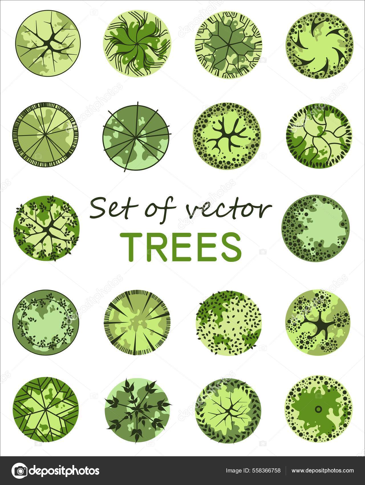 Árboles Para Plan Maestro Árbol Para Planos Arquitectónicos Diseño ...