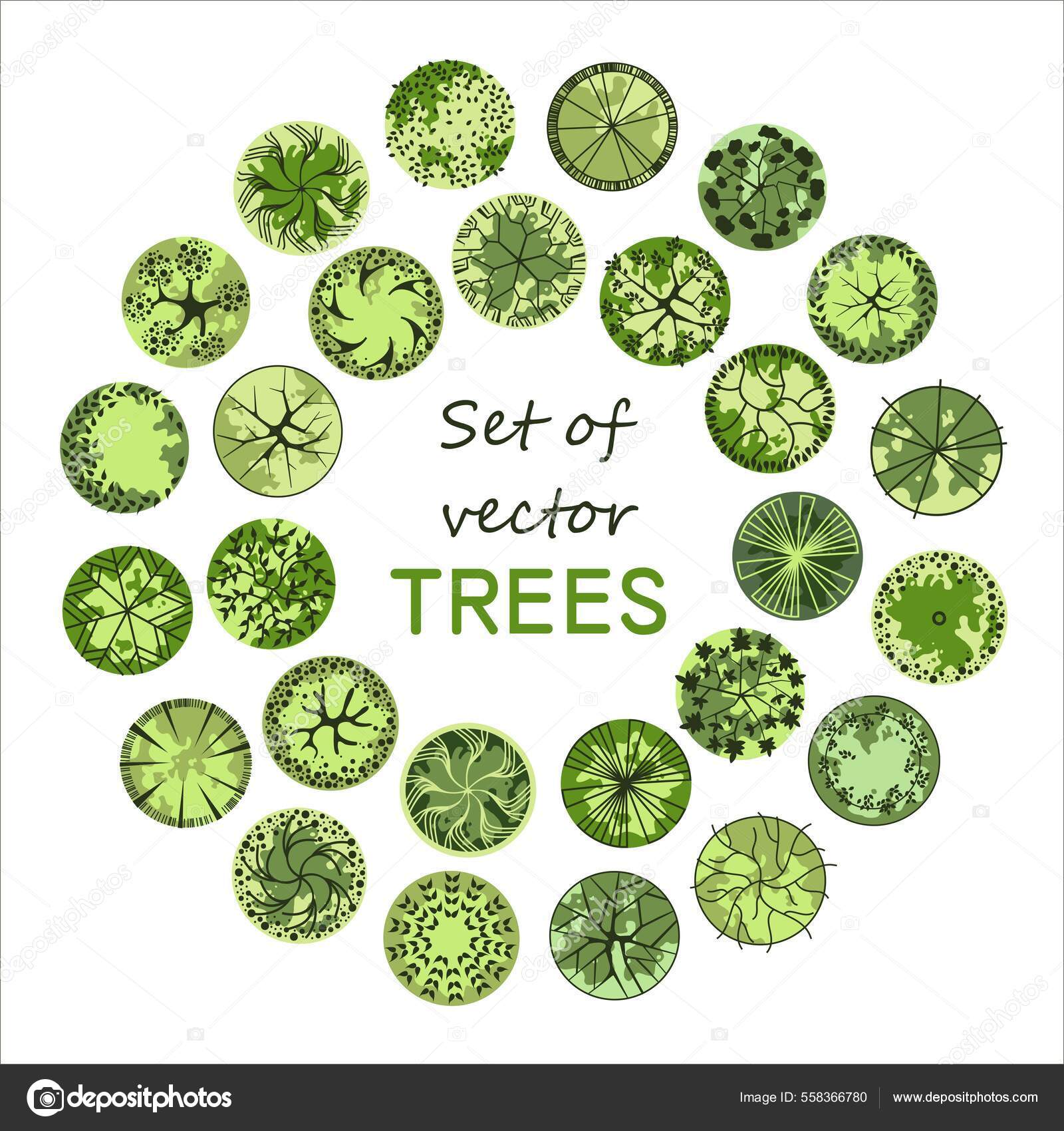 Bäume Für Den Masterplan Baum Für Architekturgrundrisse Entourage ...