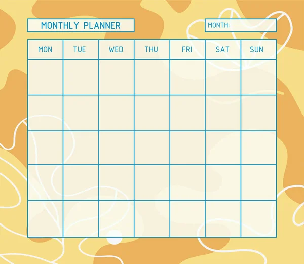 Monthly Planner Template Calendar Planner Month Organization Time ...