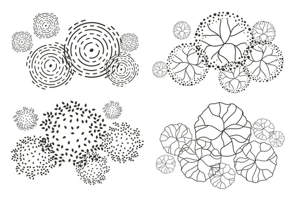 Trees Master Plan Entourage Design Various Trees Bushes Shrubs Top ...