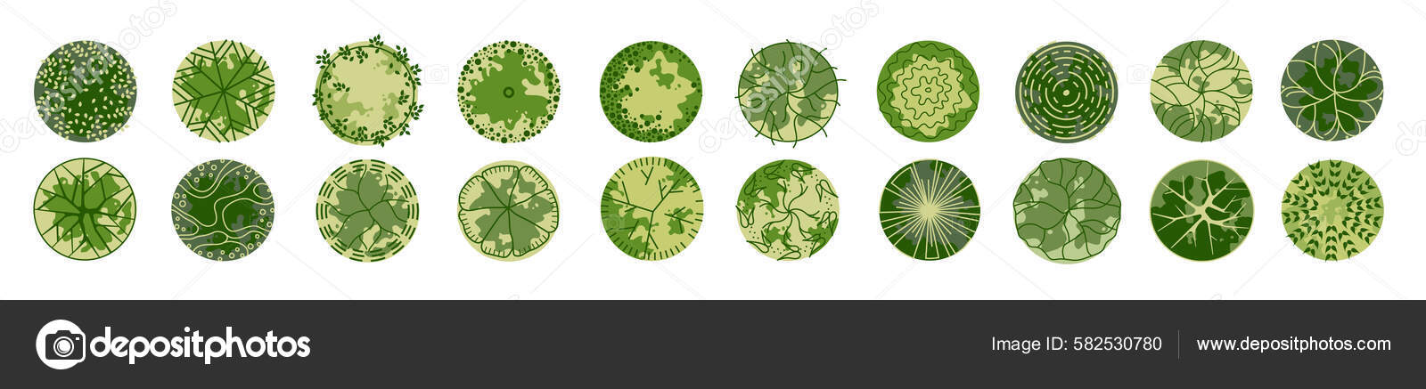 Tree Architectural Floor Plans Entourage Design Various Trees Bushes ...