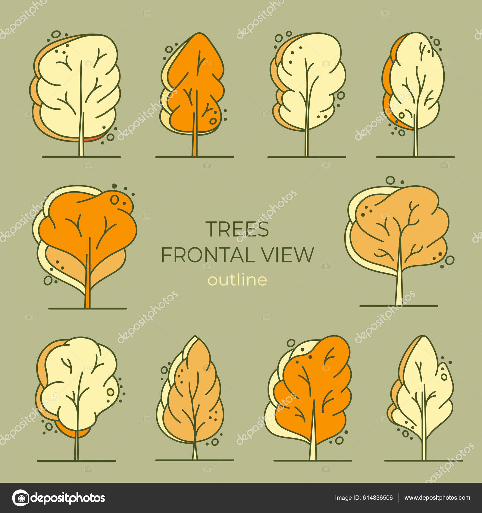 Tree Architectural Floor Plans Entourage Design Various Trees Bushes ...