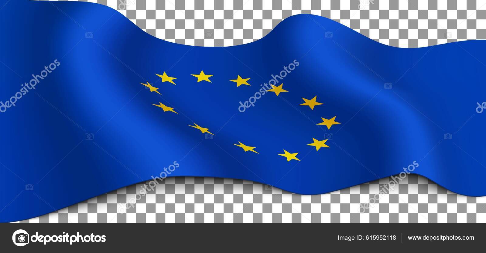 Drapelul Lung Uniunea Europeană Fundal Transparent Drapelul Uniunii ...