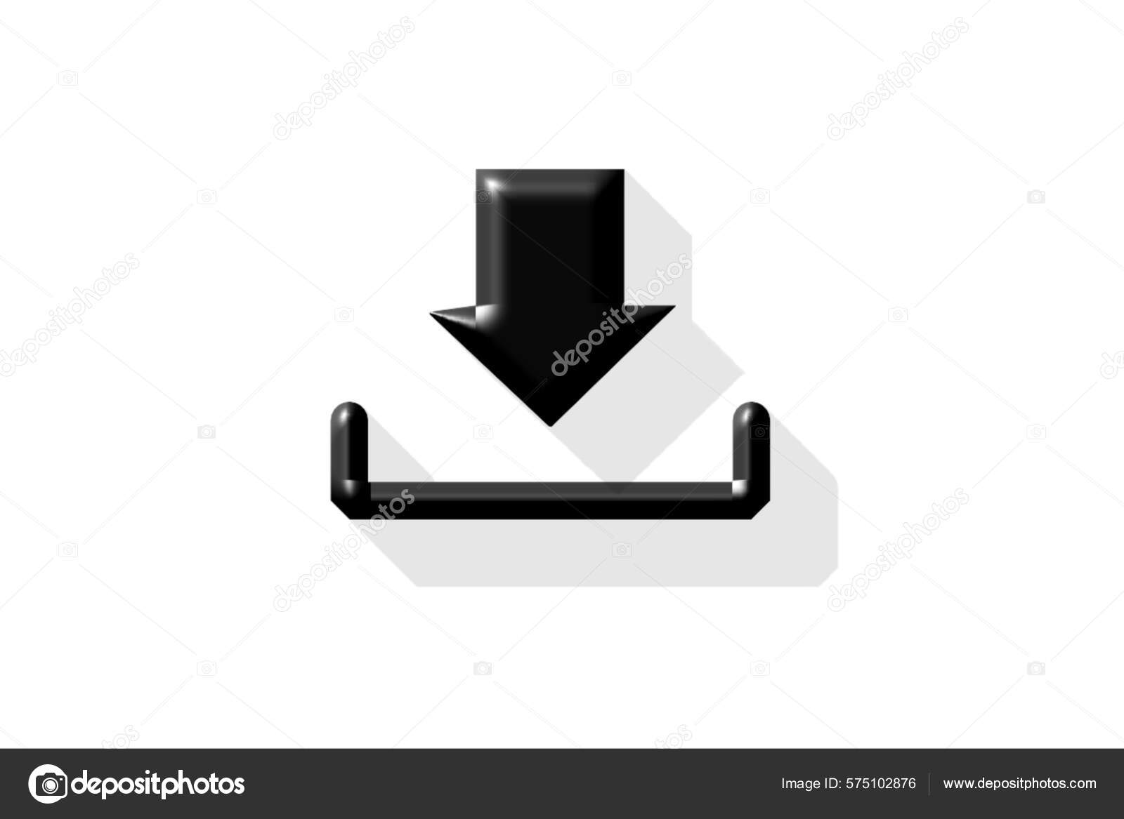 Download Icon White Background Download Files Icons Set Web Site Stock ...