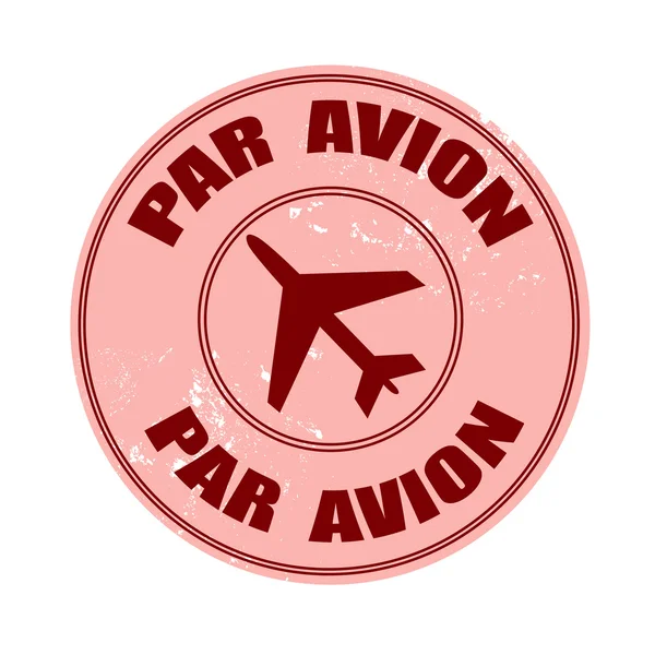 Airmail Stamp Shows International Mail Delivery — Stock Photo ...