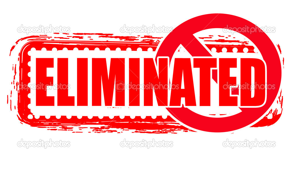 Eliminated stamp — Stock Vector © lauraluchi #43015413