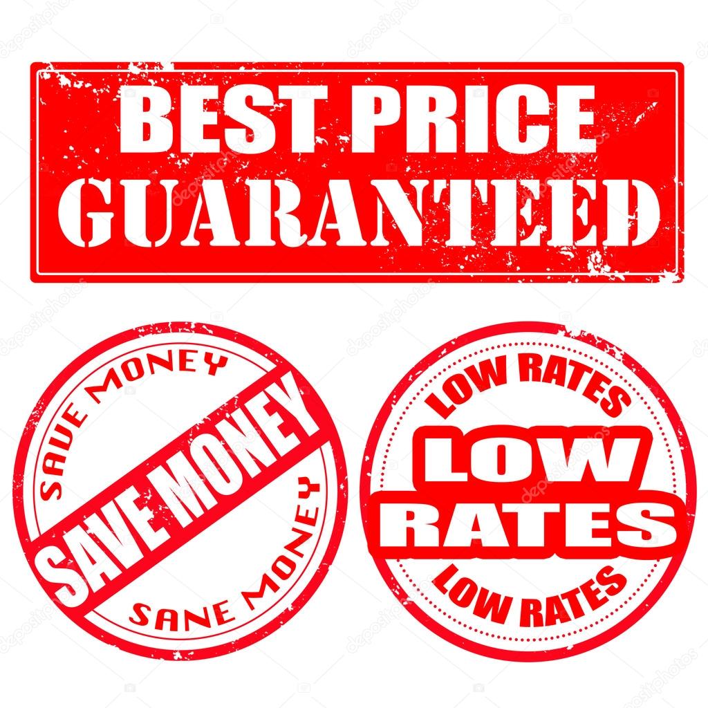 Best price guaranteed , save money , low rates stamp Stock Vector Image ...