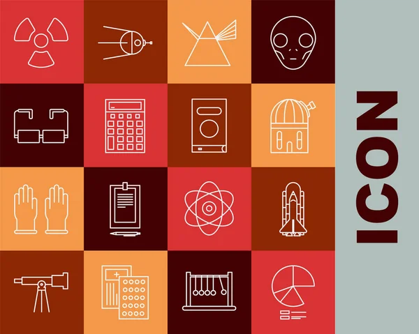 Set line Pie chart infographic, Space shuttle and rockets, Astronomical ...