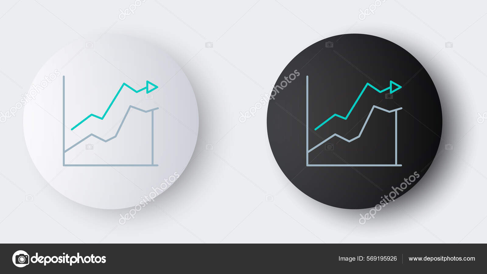 Line Oil price increase icon isolated on grey background. Oil industry ...