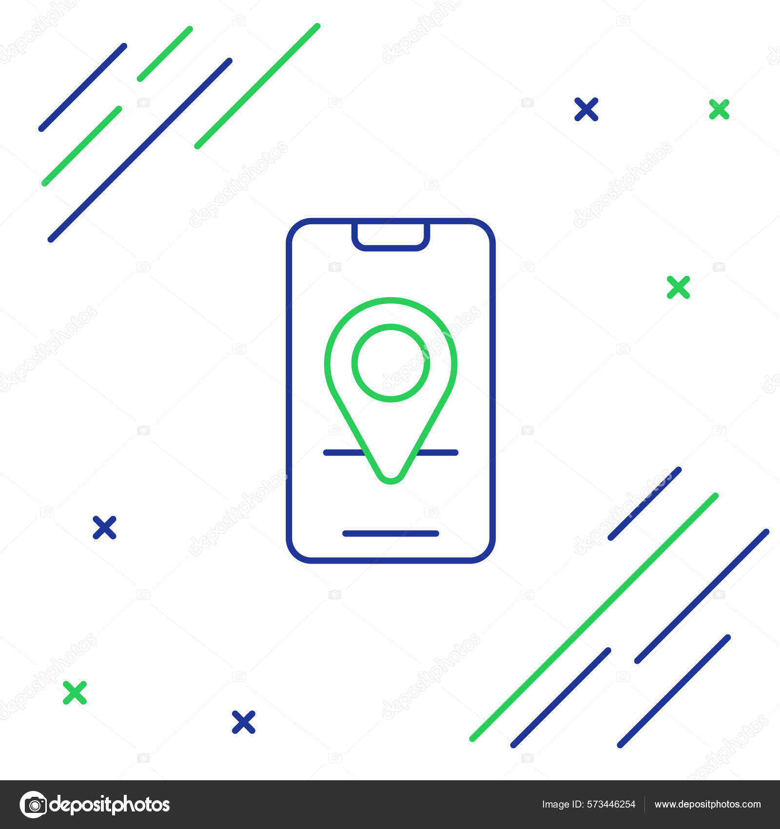 Line Infographic of city map navigation icon isolated on white ...