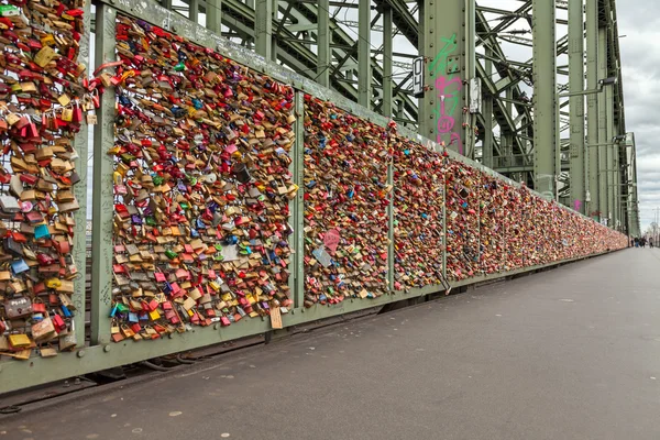 Lockers on the Hohenzollern Bridge in Cologne — Stock Editorial Photo ...