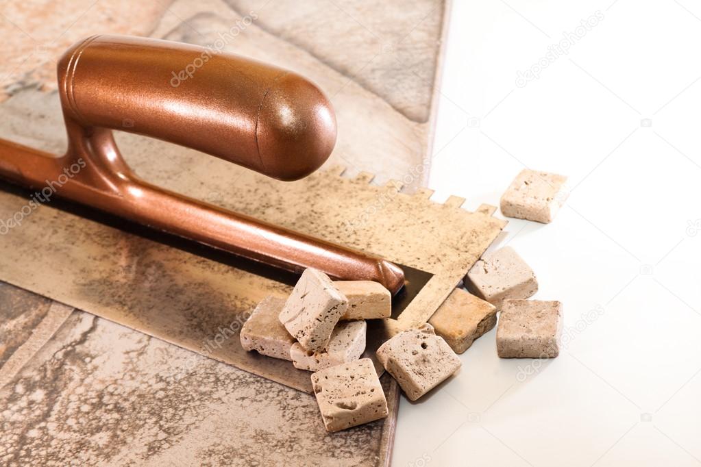 Professional tiling work — Stock Photo © -Taurus- #34767975