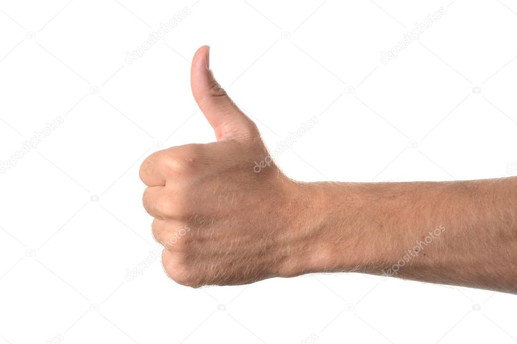 Hand thumbs up sign Stock Photo by ©focuspocusltd 32030795