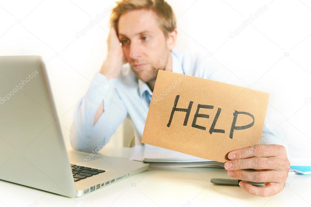Young Student Overwhelmed asking for Help Stock Photo by ©focuspocusltd ...