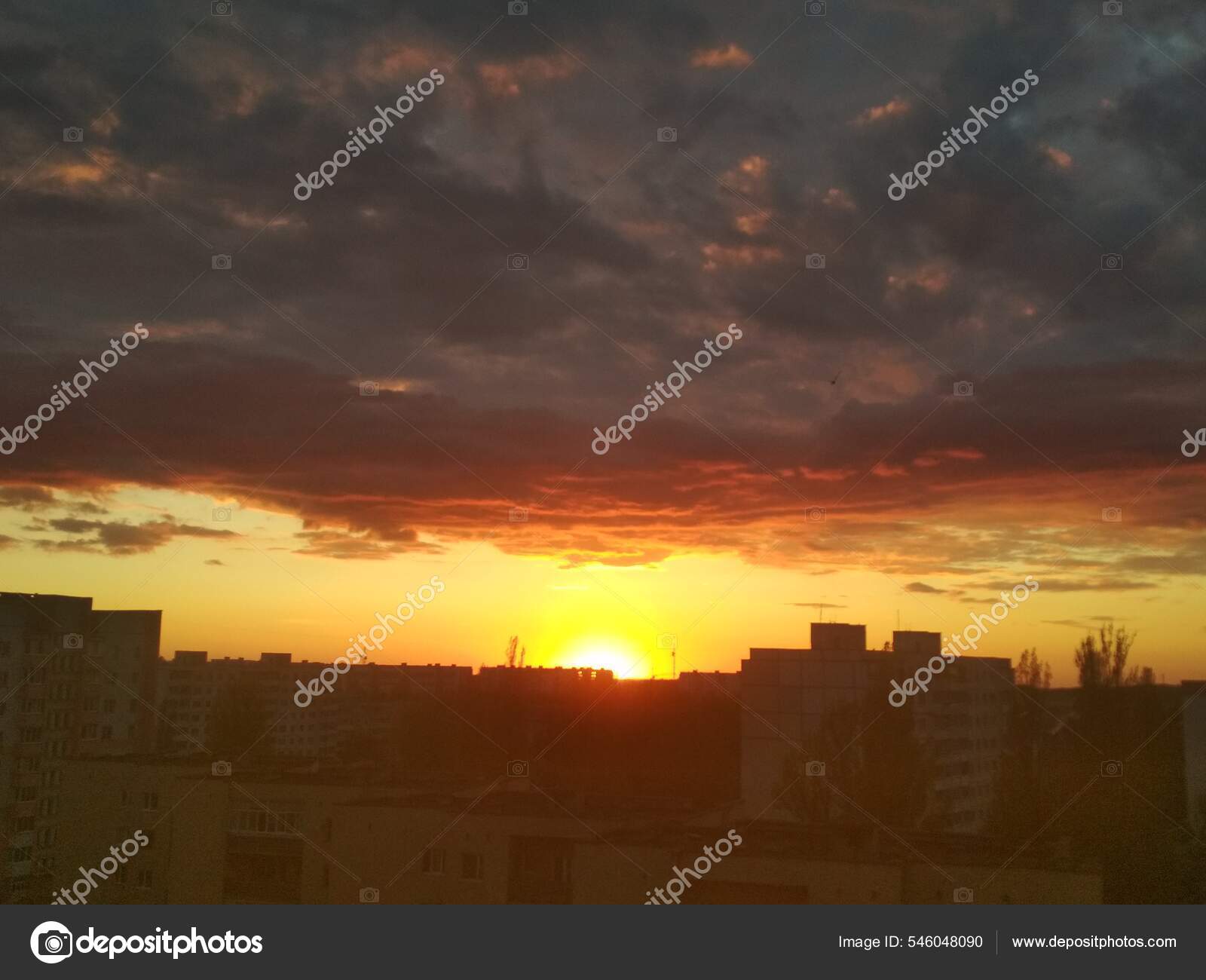 Black Red Sunset Night Evening City End Day — Stock Photo © LyaNevada ...