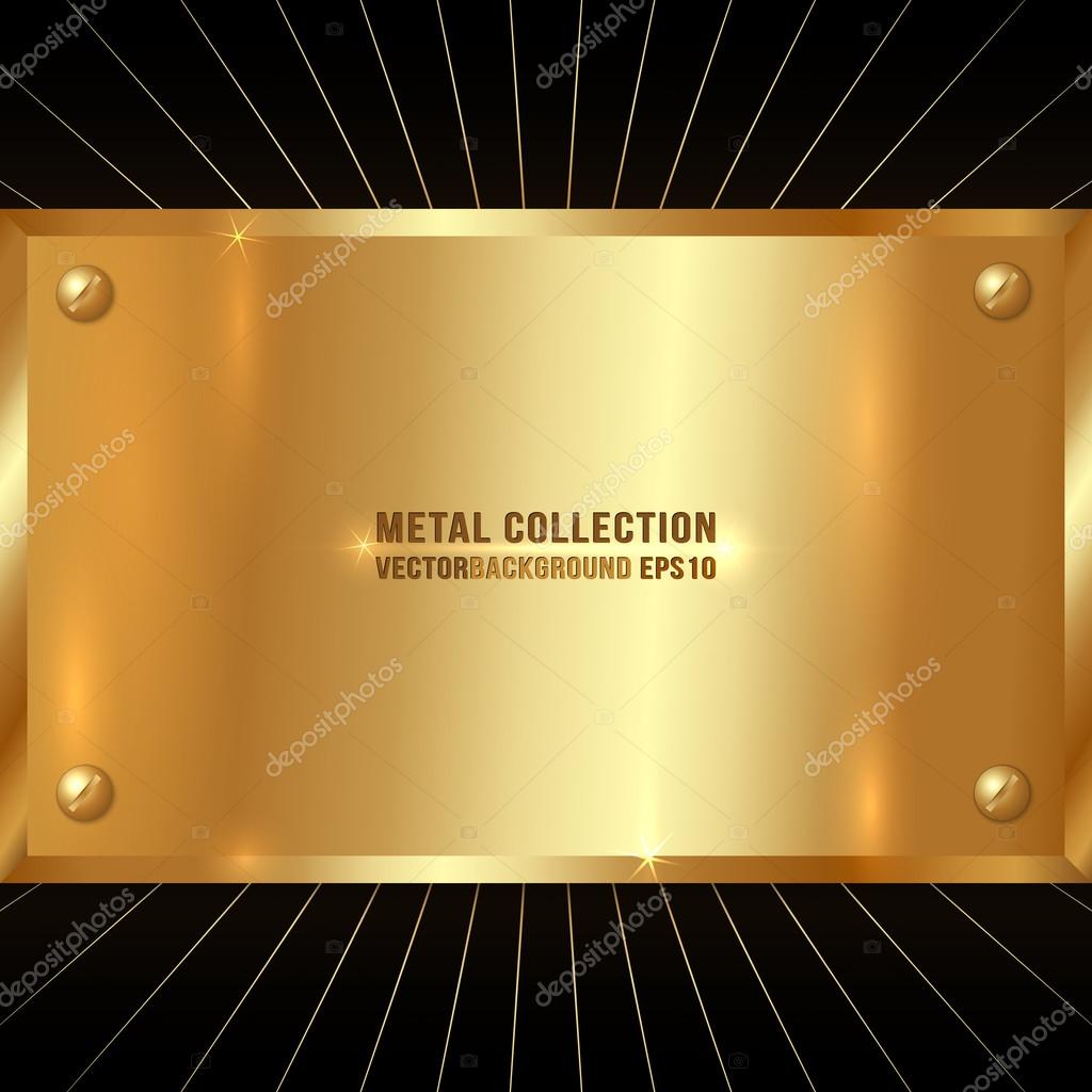 Vector Metallic Golden Plate Stock Vector Image by ©spokart #35386427