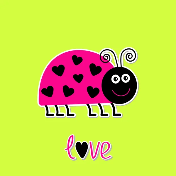 Cartoon Pink Ladybug