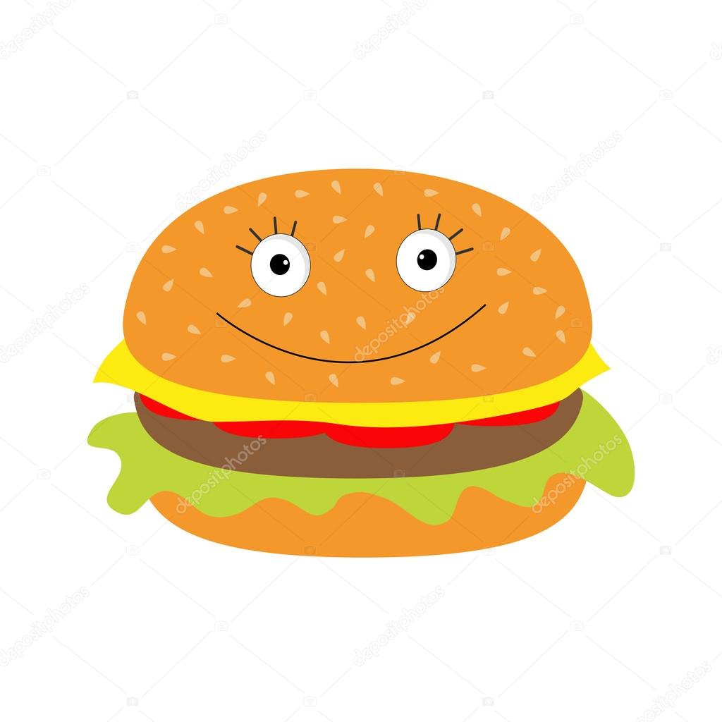 Burger Face Clip Art