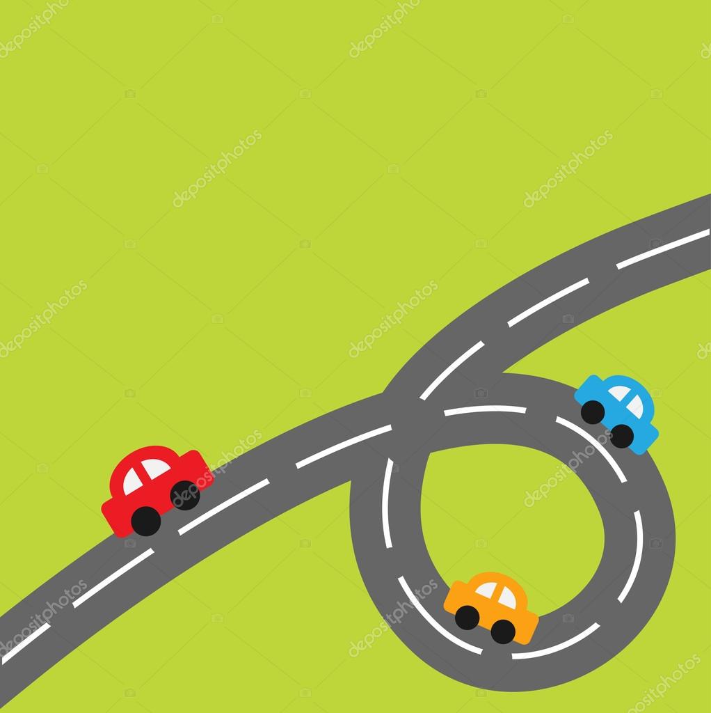 Big loop road and cartoon cars Stock Vector Image by ©worldofvector ...