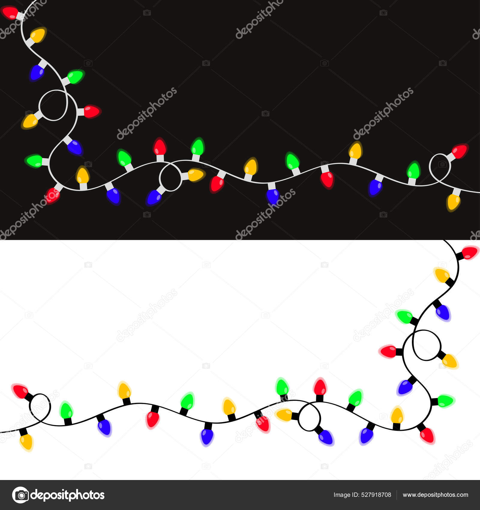Christmas Lights Corner Clip Art