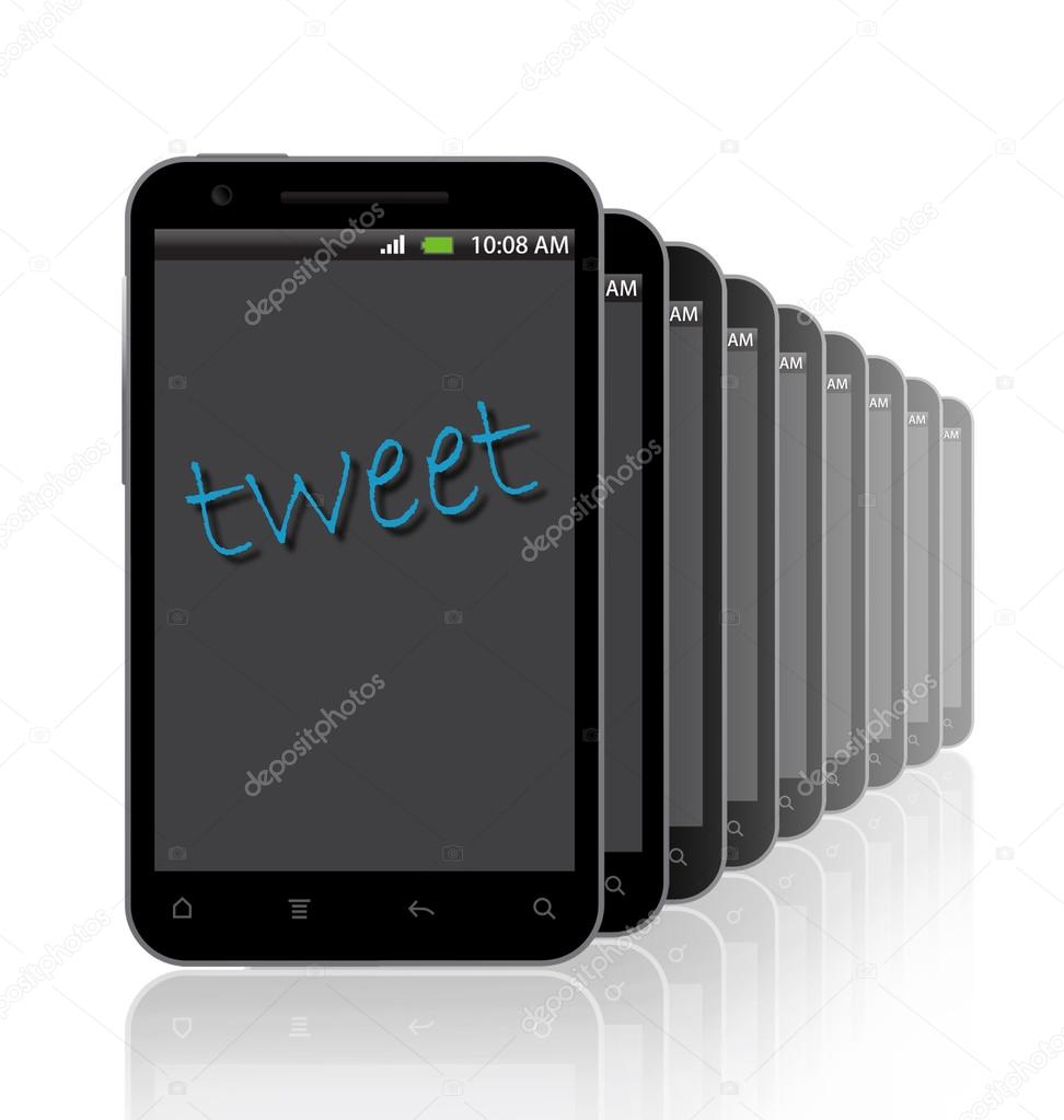 Tweet en la pantalla — Foto de stock #41765753 © goldy83