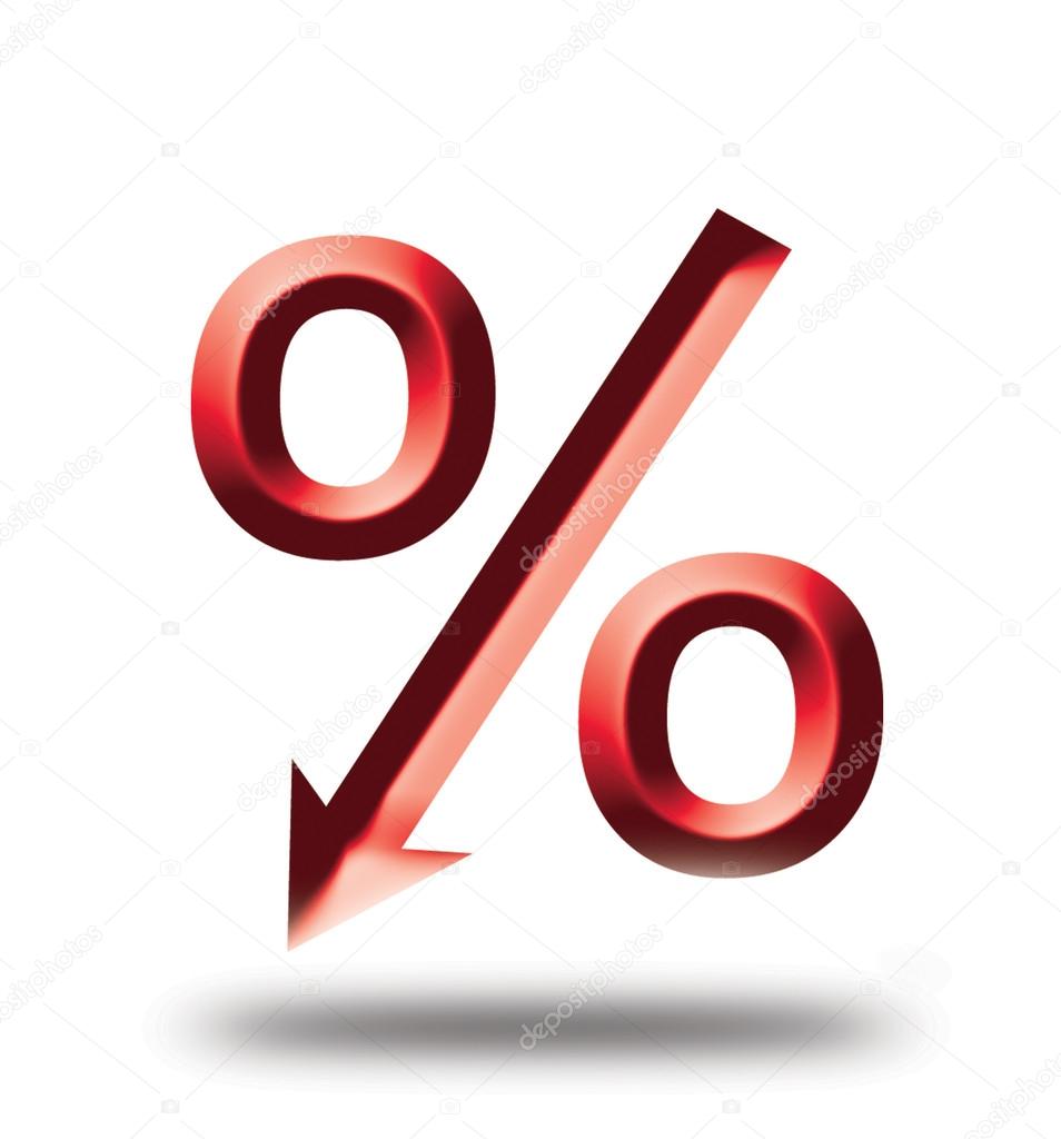Red symbol percent, Rise Stock Photo by ©goldy83 41770209