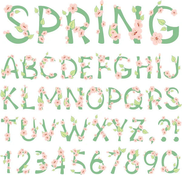 Abecedario primavera imágenes de stock de arte vectorial | Depositphotos