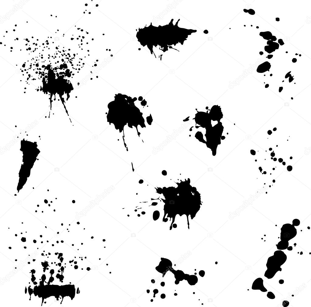 Conjunto de manchas de tinta, vector Vector de stock por ©Greenvalley ...