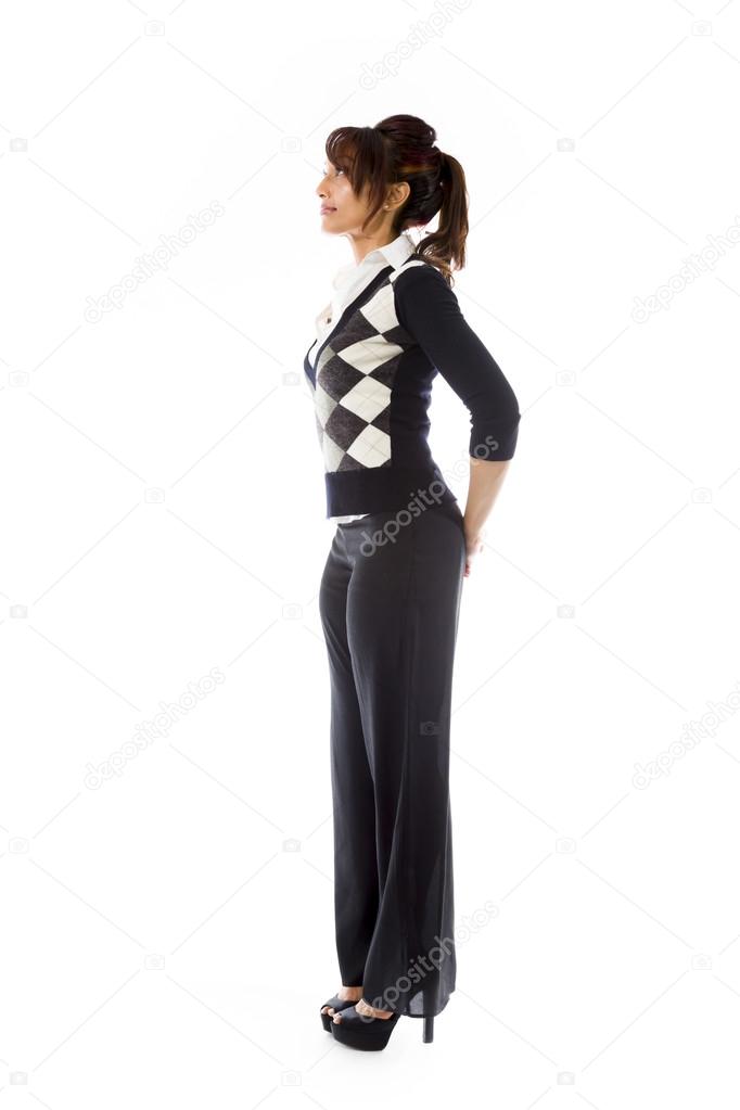 Woman with hands behind back — Stock Photo © Bruno135 #47625629