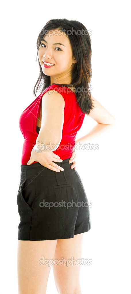 Woman with arms akimbo — Stock Photo © Bruno135 #47656101