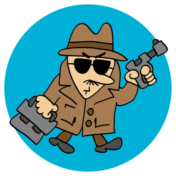 Cartoon Top Secret Agent — Stock Vector © ronleishman #13981769
