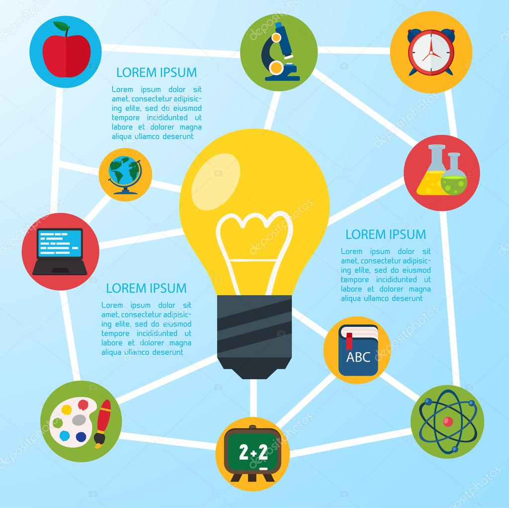 Flat education infographic background. Stock Vector Image by ©owllee ...