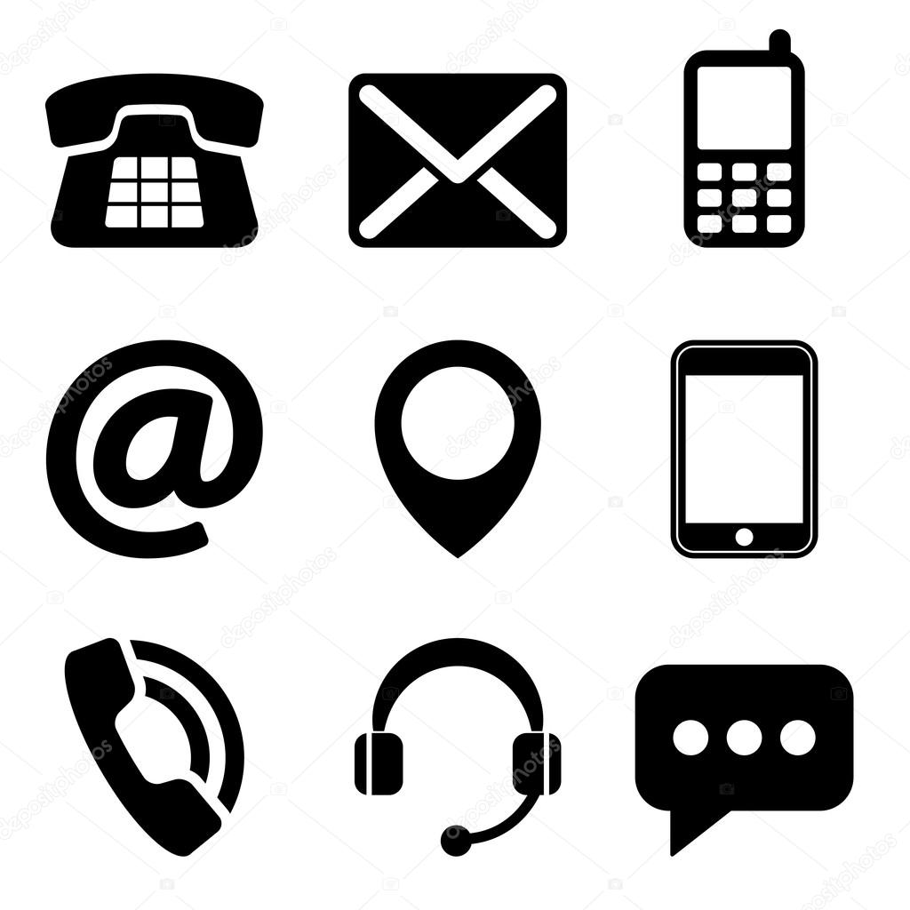 Image vectorielle Contactez-nous icônes par ©Yulias07 - 30812027
